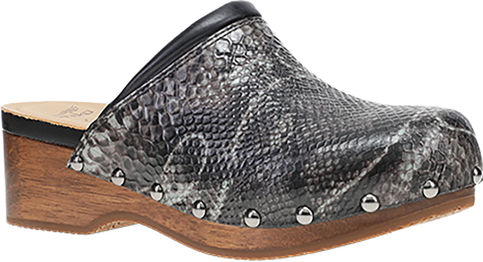 Women's Dansko Footwear style name Andie in color GREY SNAKE. Sku ...